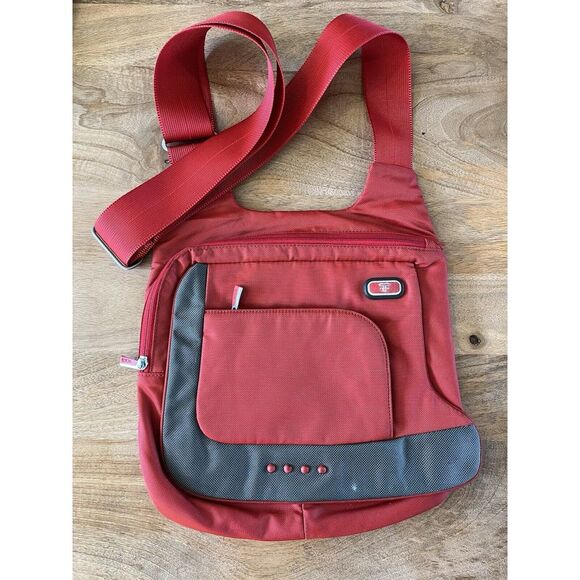 Tumi | Bags | Tumi Ttech Nylon Mckenna Crossbody Bag Red 523fre | Poshmark